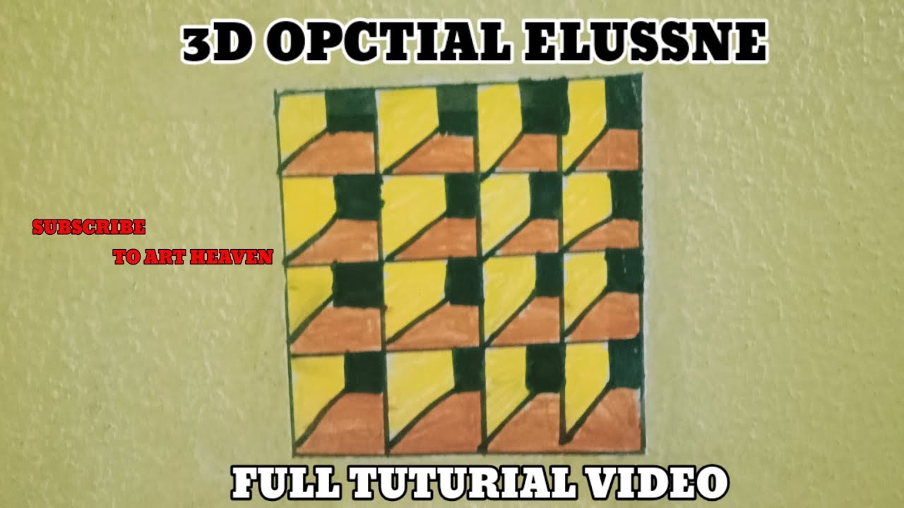 3D OPTICAL ILLUSION | FULL TUTORIAL VIDEO | #tutorial #viral #trending1 ...