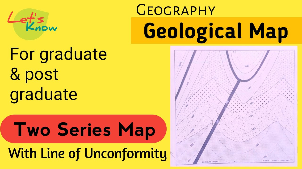geological Map Cross Section || Two Series map with Unconformity with ...