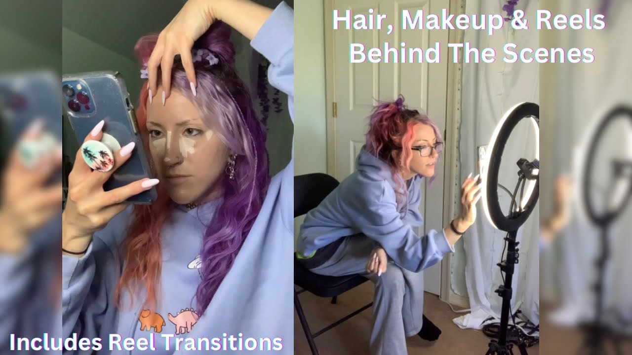 How I Do My Hair, Makeup & Reels (W/ Transitions) / Behind The Scenes ...