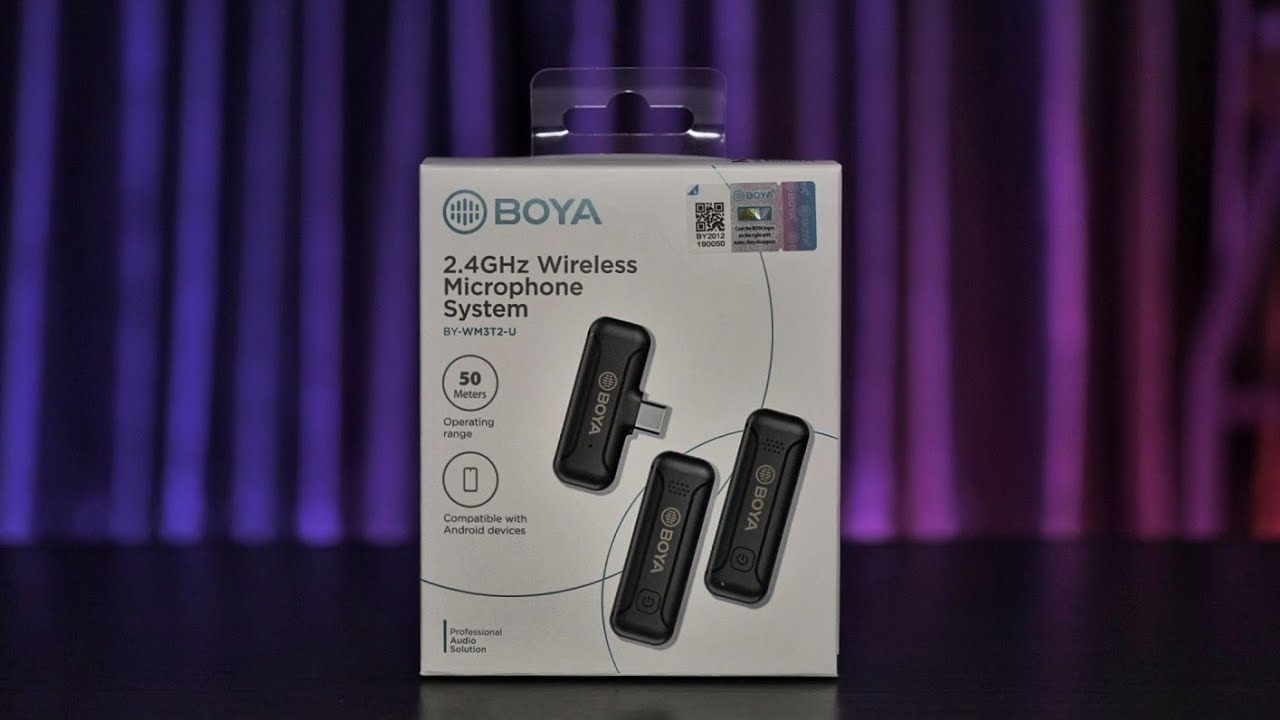 BOYA BY WM3T2 U2 WIRELESS MICROPHONE FOR SMARTPHONES - YouTube