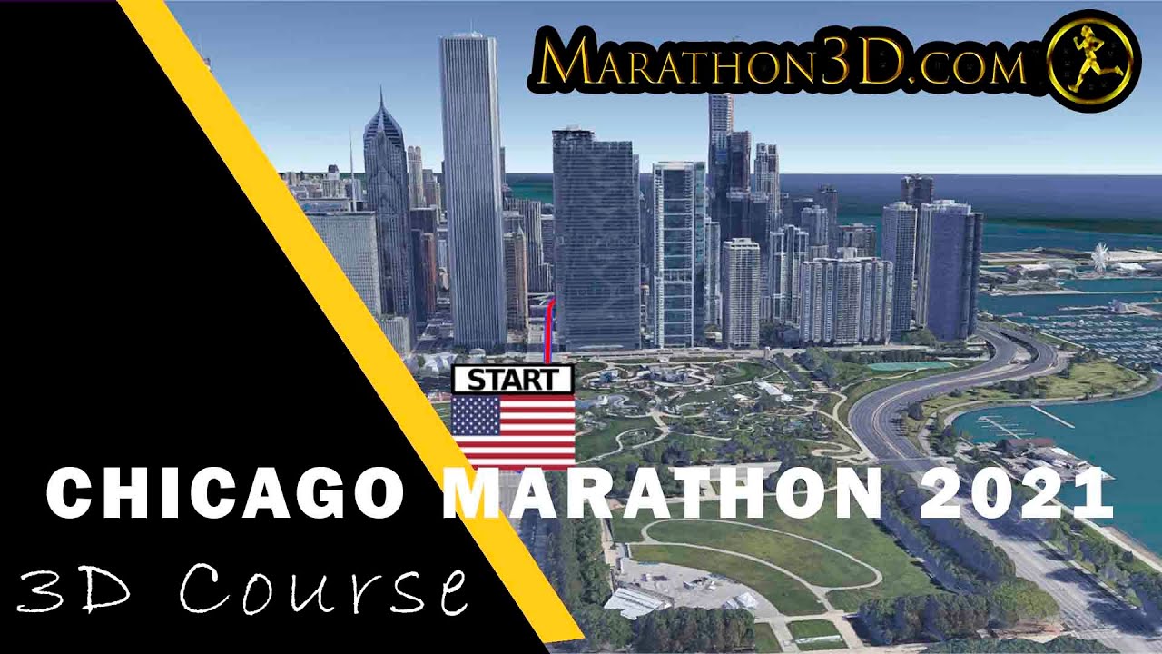 CHICAGO MARATHON 2021 3D Course | www.Marathon3D.com - YouTube