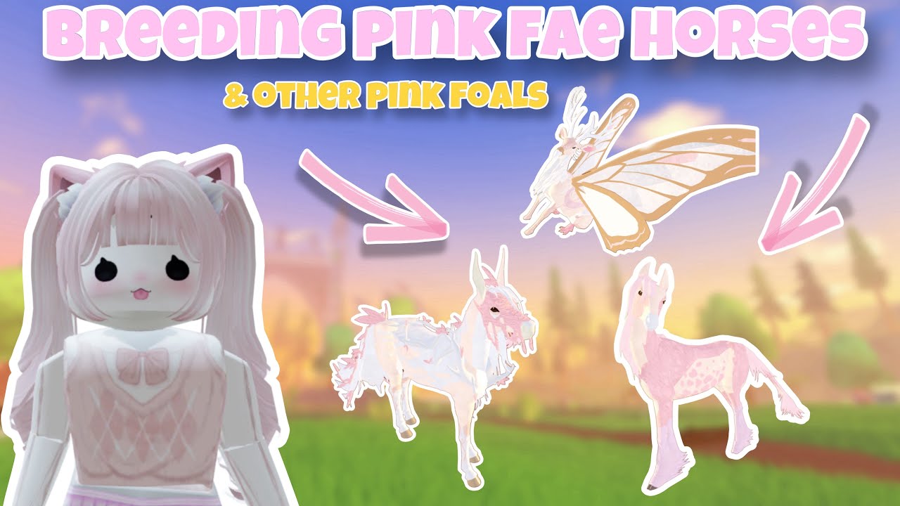 Breeding PINK Fae horses & other pink foals! Horse Life Roblox - YouTube