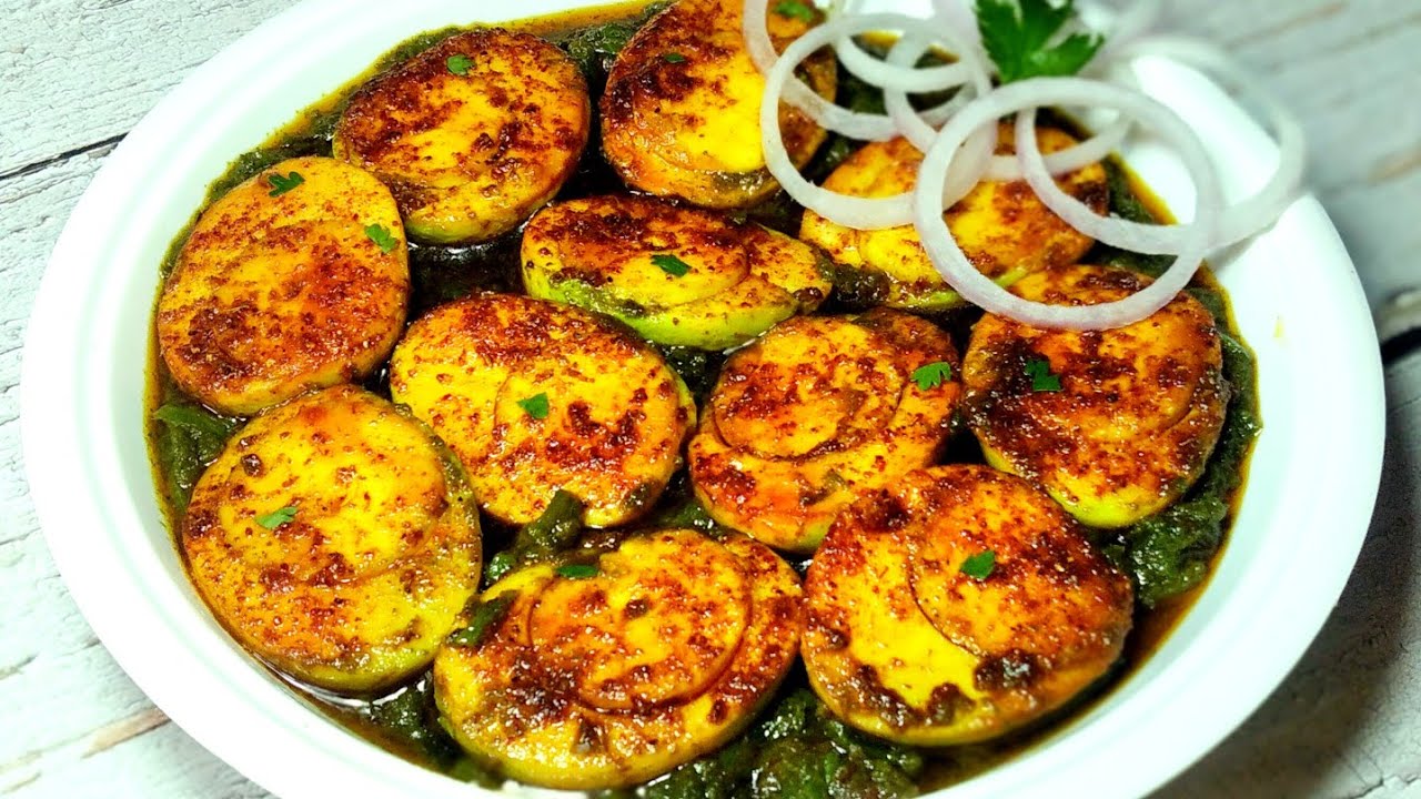 Hara Masala Anda Curry | Egg Green Masala Curry | Anda Hara Masala Recipe - YouTube