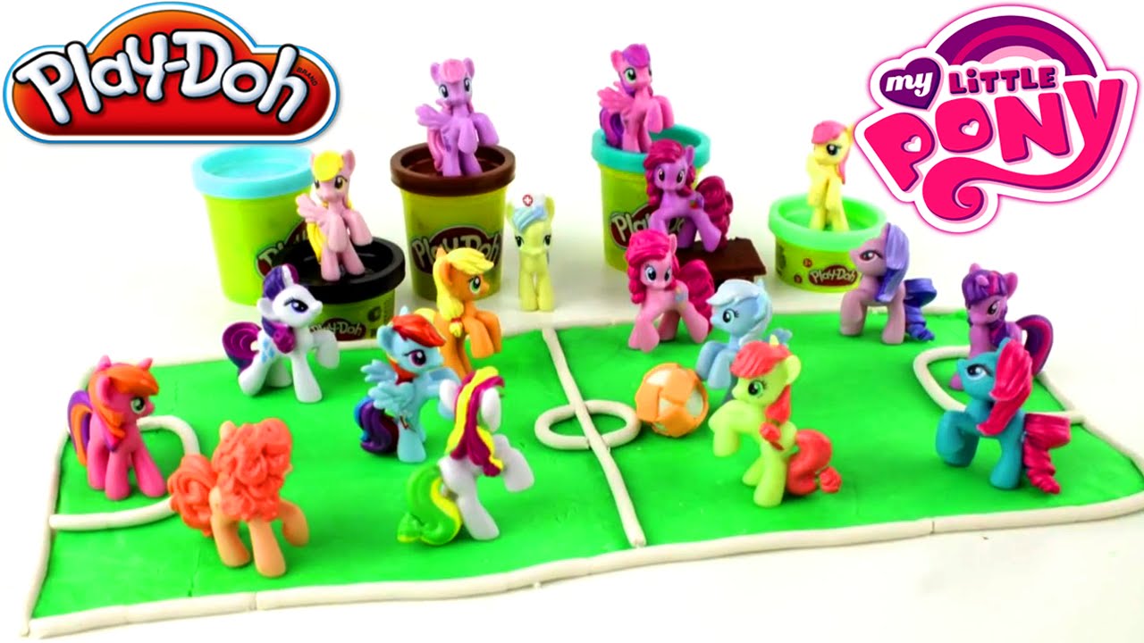 ♥ My Little Pony Friendship is Magic Play Doh Football Playground My ...
