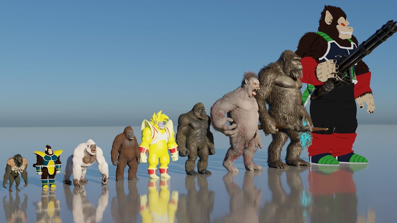 KONG & Great Apes Dragon Ball Size Comparison| Kong x Godzilla - YouTube