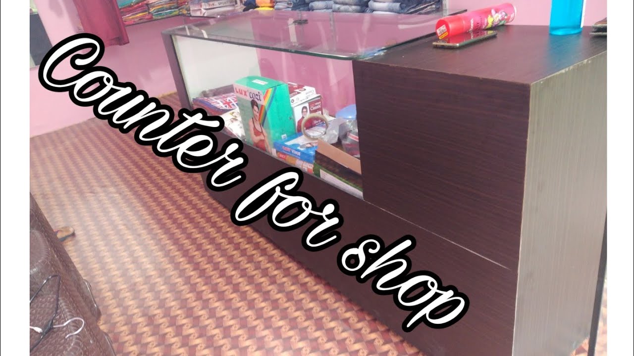 how to make a wooden counter for a shop - YouTube