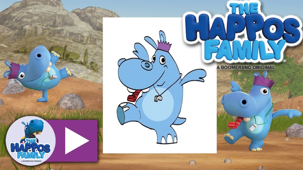 How we draw Party Happo I drawing tutorials I The Happos Family - YouTube