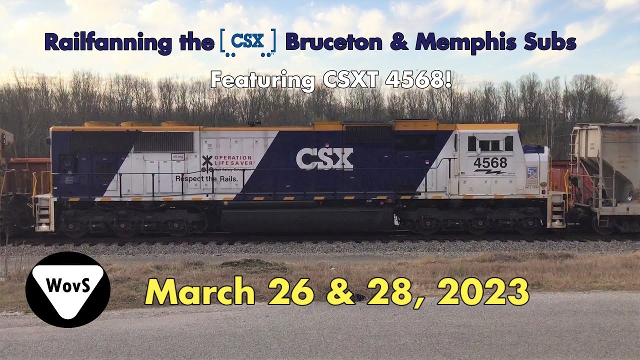 [HD] Railfanning the CSX Memphis + Bruceton Subs With CSXT 4568! - YouTube