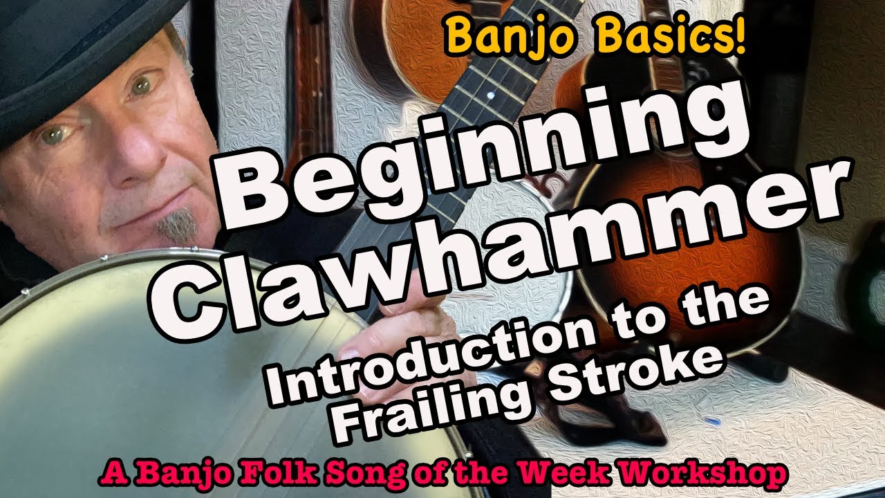 The basic frailing stroke for Clawhammer banjo. - YouTube