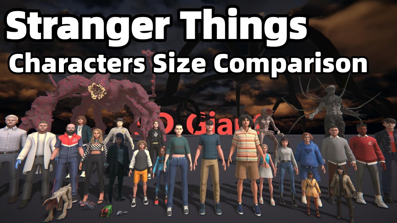 Stranger Things Characters Size Comparison | Smallest to Largest - YouTube
