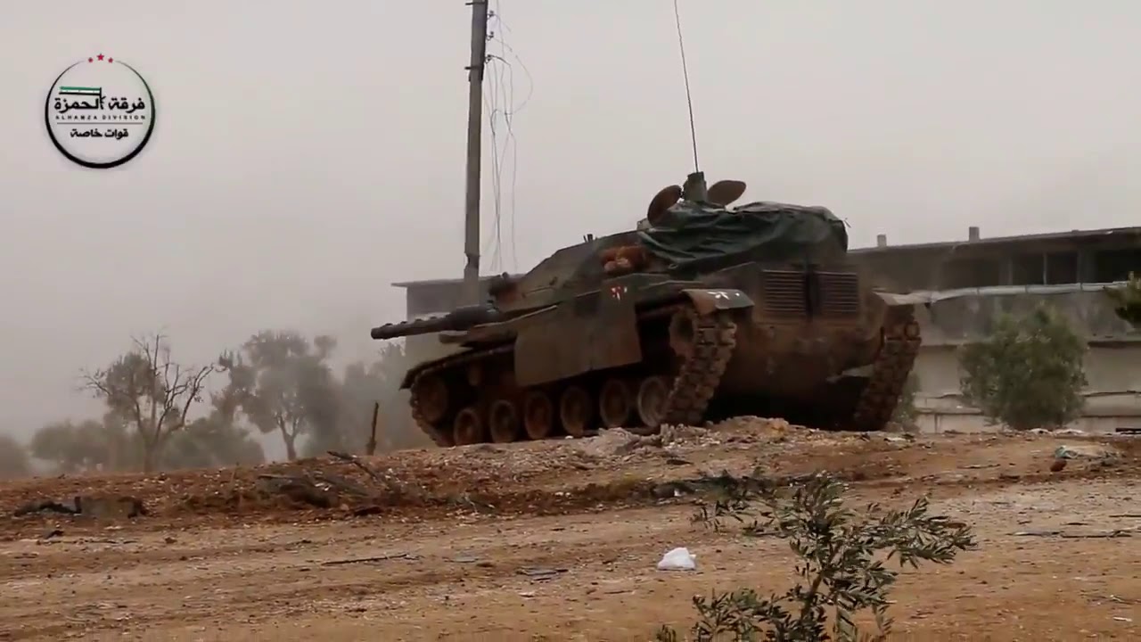 M60T tankımızın 120mm HEAT MP T M325 top meremisi ile düşman mevzisini ...