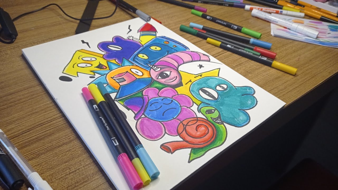 How to draw a marker |relaxing drawing|marker|doodle - YouTube