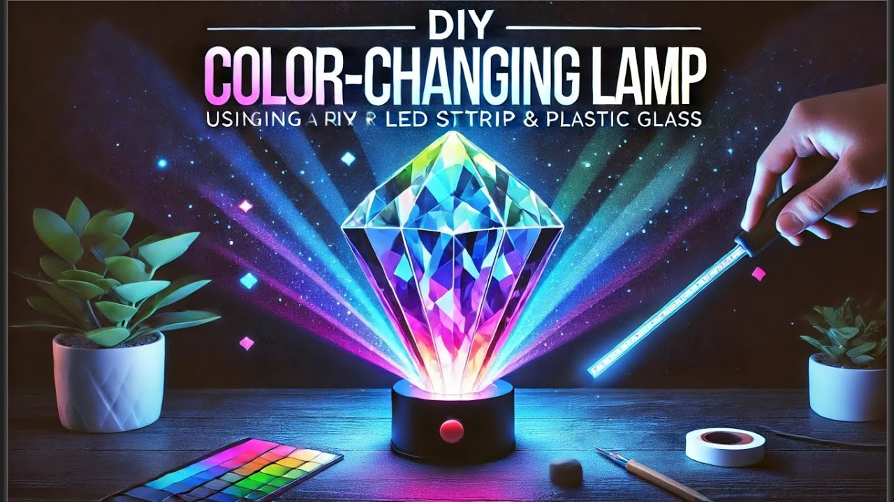 DIY Color-Changing Crystal Lamp RGB Night Light with LED Strip and ...