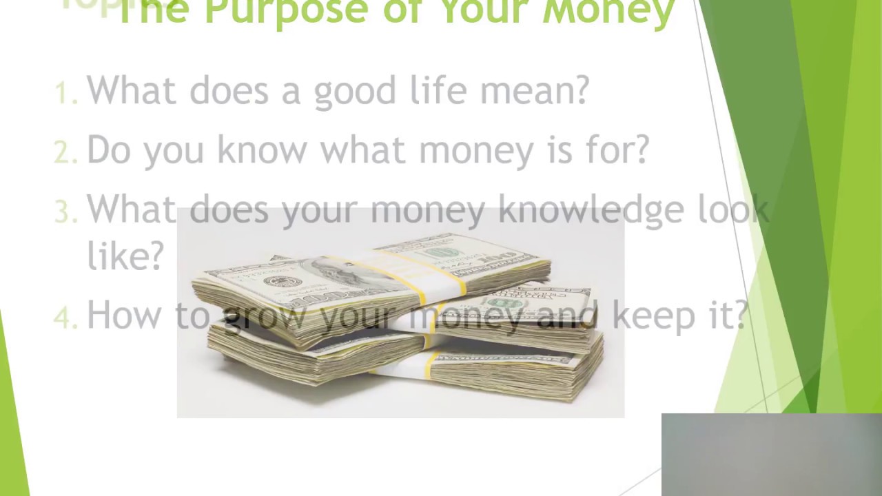 What's The Purpose Of Money? - YouTube