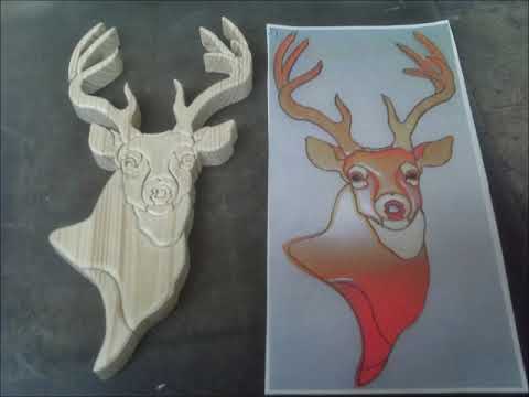 Intarsia Deer Head - YouTube