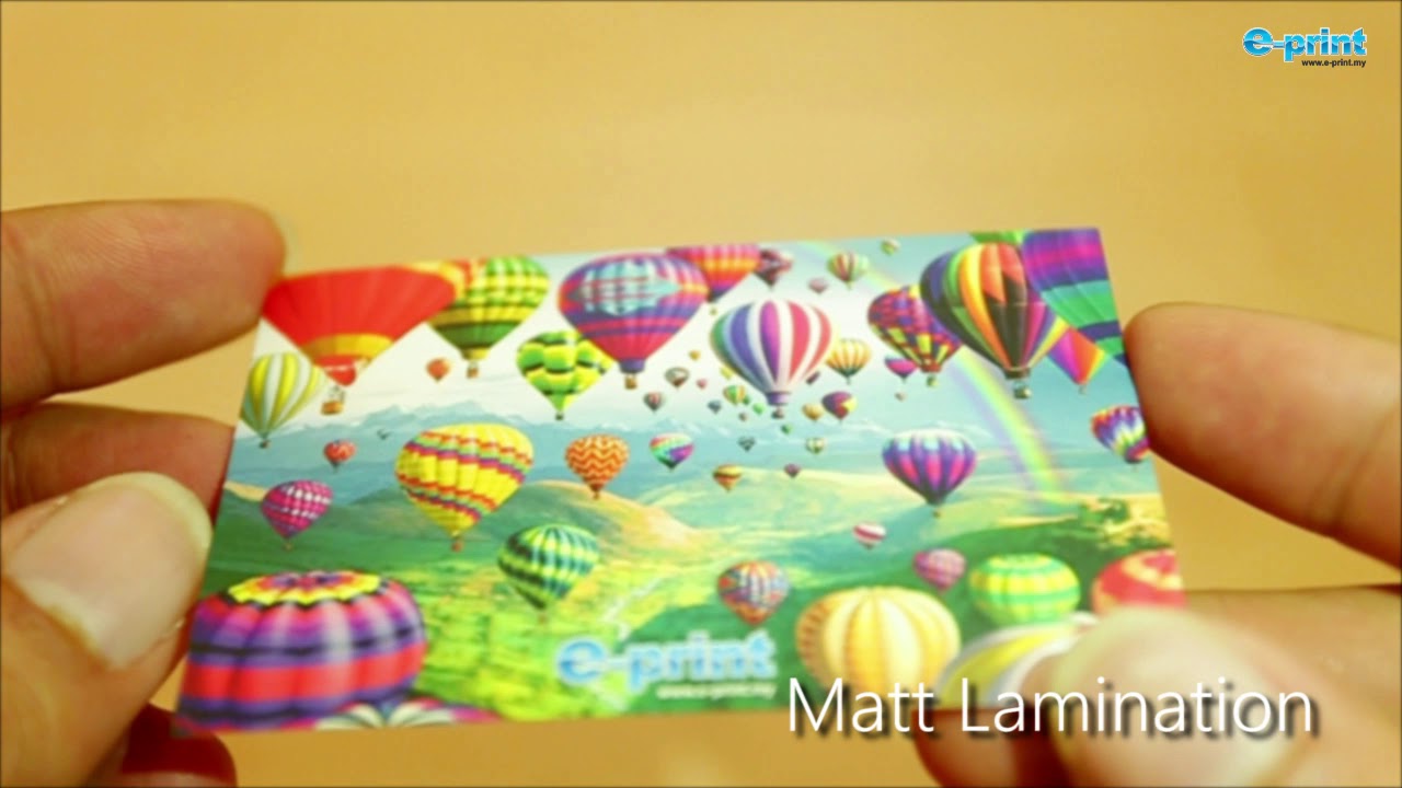 Name Card Matt Lamination - YouTube