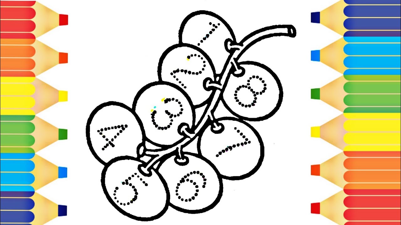 Trace The Numbers 🔢 & Learn Names of Colors |Coloring Tutorial for Kids ...
