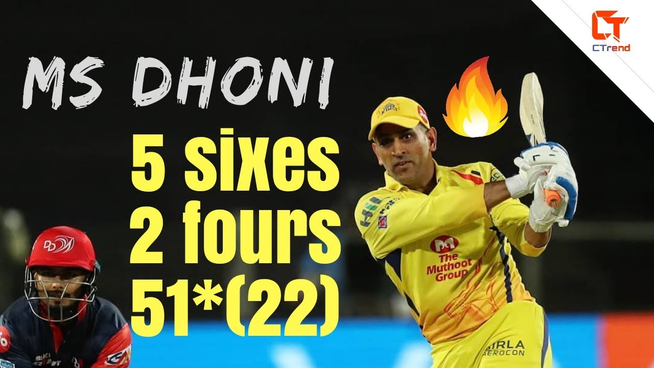 MS Dhoni Agressive Batting against DD feat CSK - YouTube