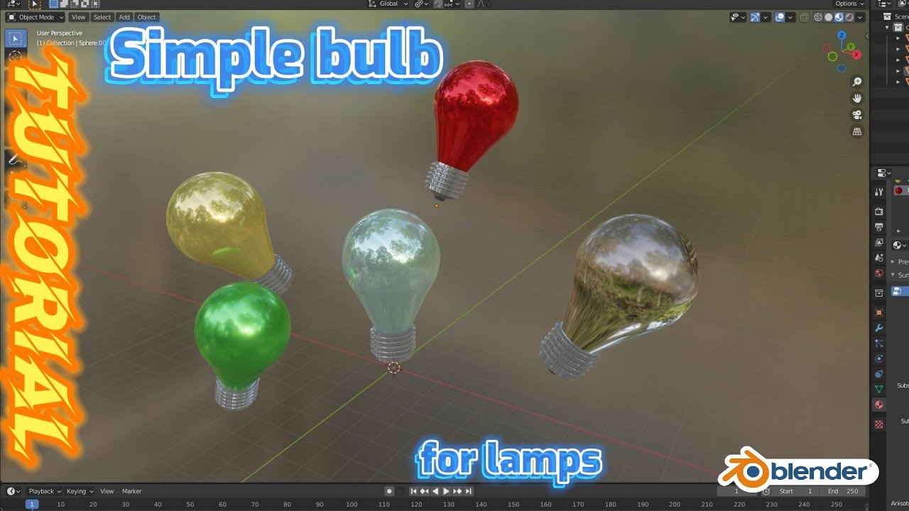 Few minutes Blender - Lamp bulb (6 min) - YouTube