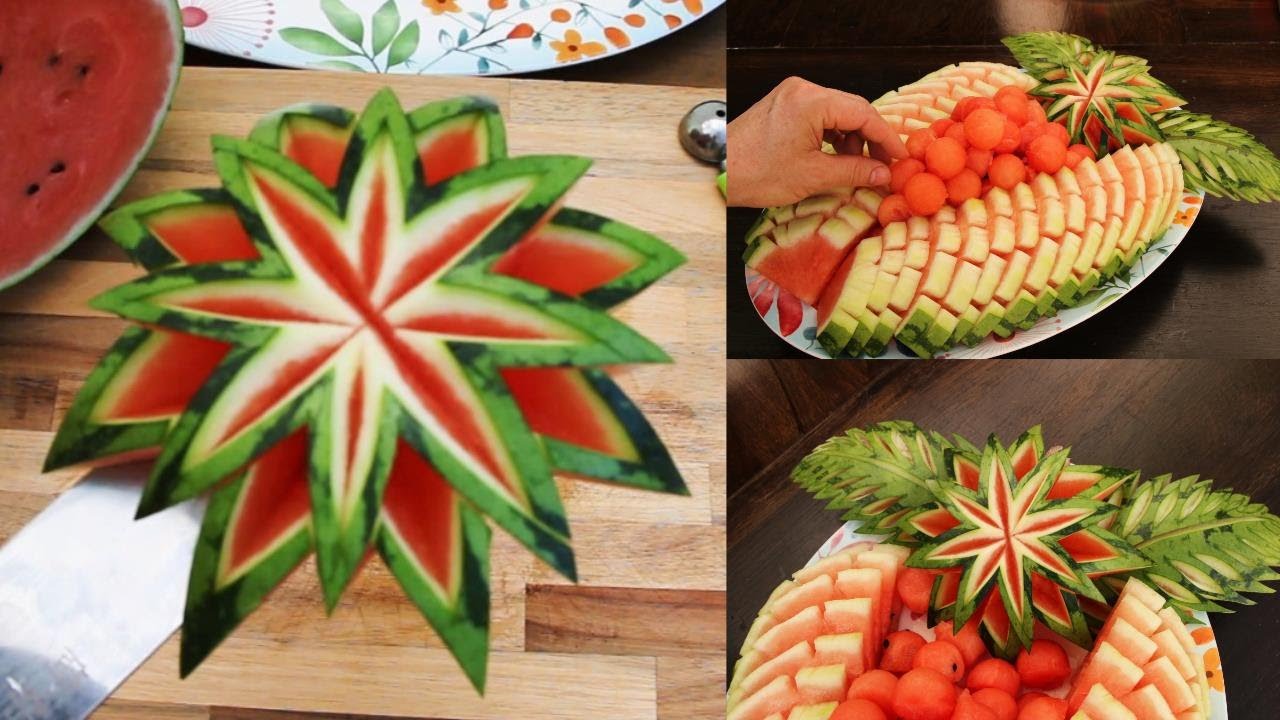 Super Fruits Watermelon Decoration Ideas - 1 Watermelon Challenge - YouTube