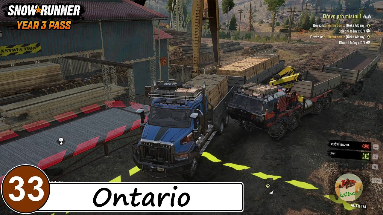 SnowRunner year 3 pass - Ontario #33 - zakázka "Dřevo pro místní 1 ...