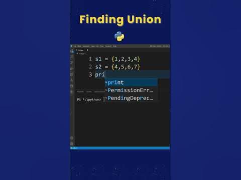 How to Find Union of Sets in Python | Python Set #shorts - YouTube