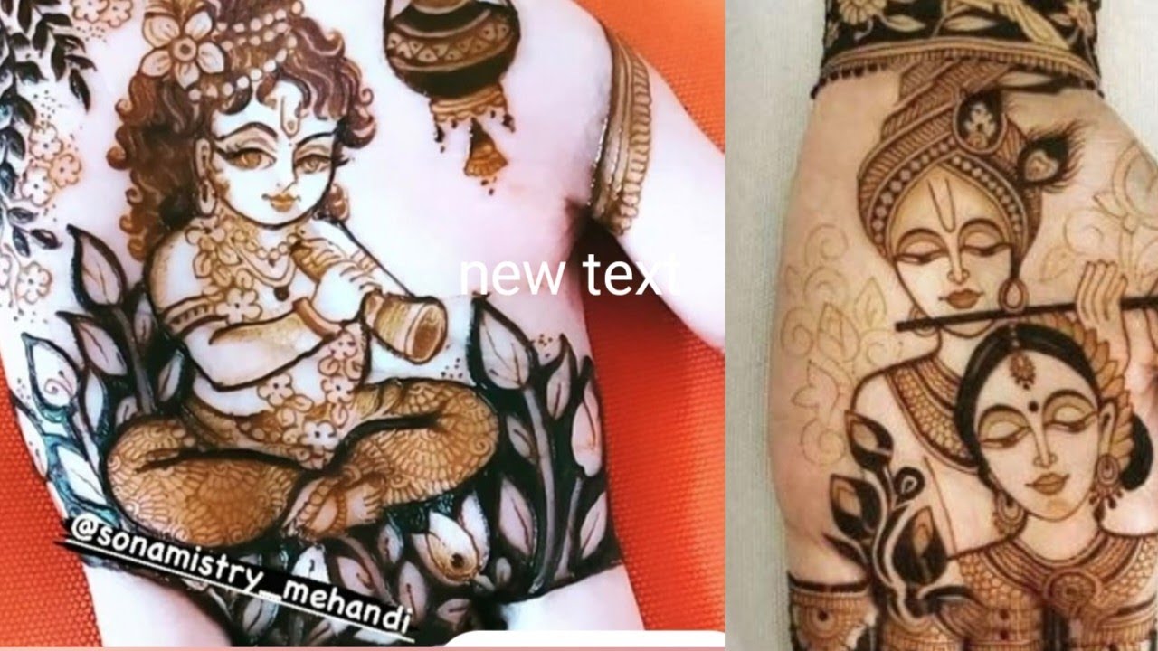 RADHA KRISHNA MEHNDI PICTURE DISIGN - YouTube