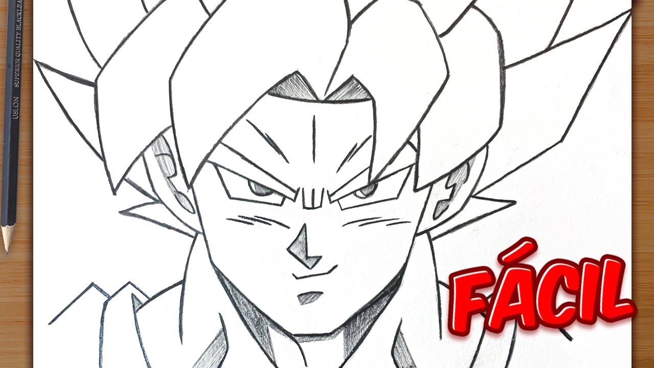CÓMO DIBUJAR a Goku Super Saiyajin Dios Azul 💥 Paso a Paso a Lápiz ️ ...