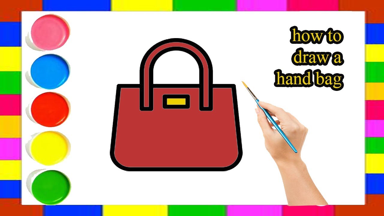 HOW TO DRAW A HANDBAG DRAWING FOR KIDS || STEP BY STEP AND EASY || EASY ...