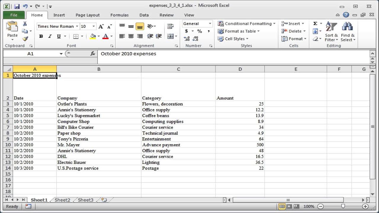 Excel font: Changing font, font style, font size - YouTube