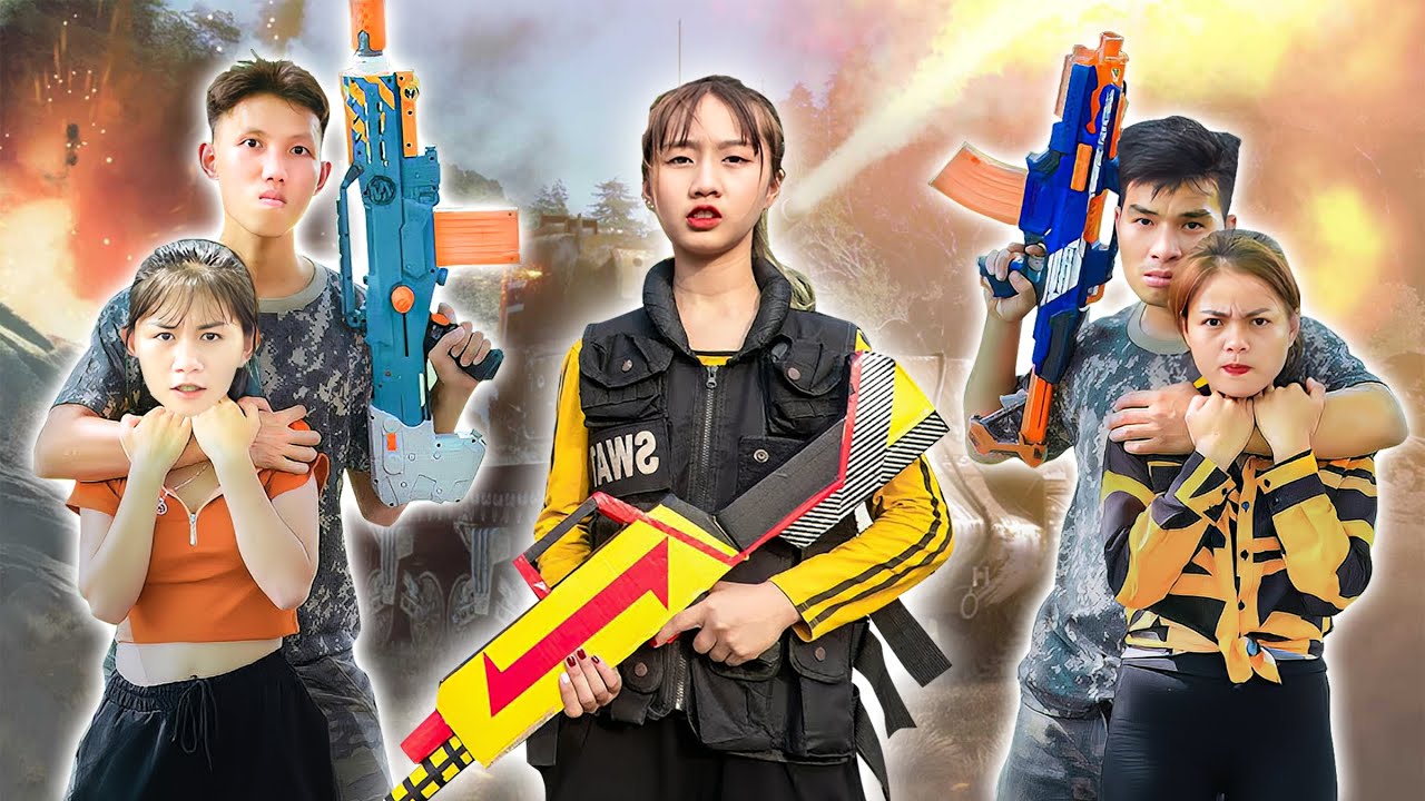 Xgirl Nerf Studio Warriors SEAL X Girl CANDY Taken Hostage by Alibaba Criminal Group In Real ...