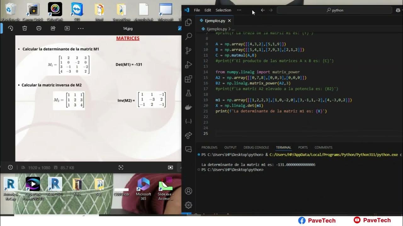 Matrices con Python y Numpy (Parte II) - YouTube