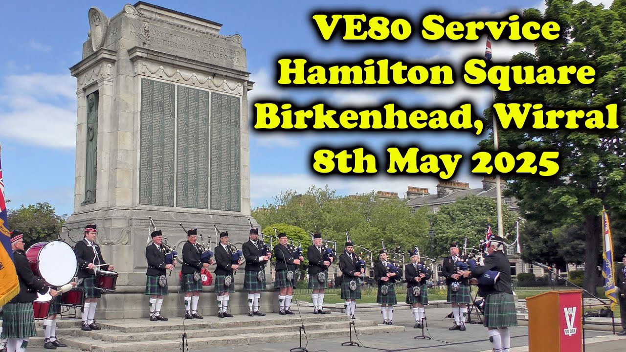 VE Day 80th Anniversary: Commemoration at Hamilton Square, Wirral - YouTube