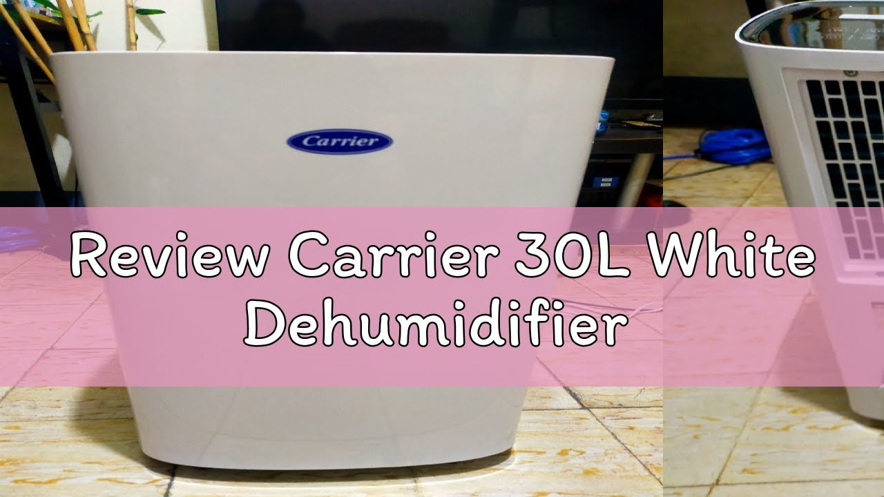 Review Carrier 30L White Dehumidifier - YouTube