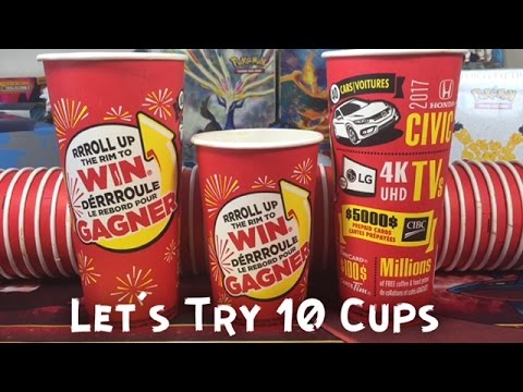 10 Roll Up The Rim Cups - Tim Hortons - 2017 Roll Up The Rim To Win ...