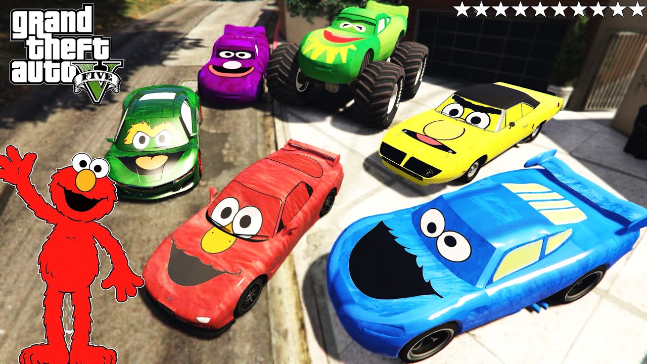 GTA 5 - Stealing ELMO CARS with Franklin! (Real Life Cars #94) - YouTube