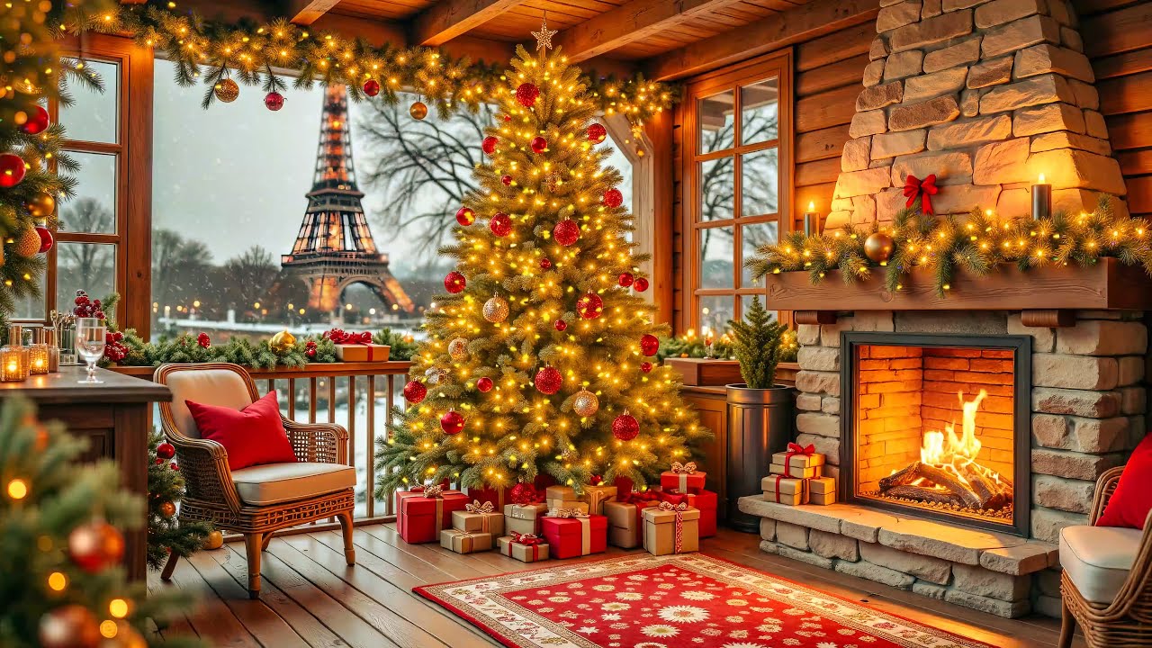 Peaceful Christmas Music for Relaxation 🎄 Relaxing Christmas Ambience 🔥 ...
