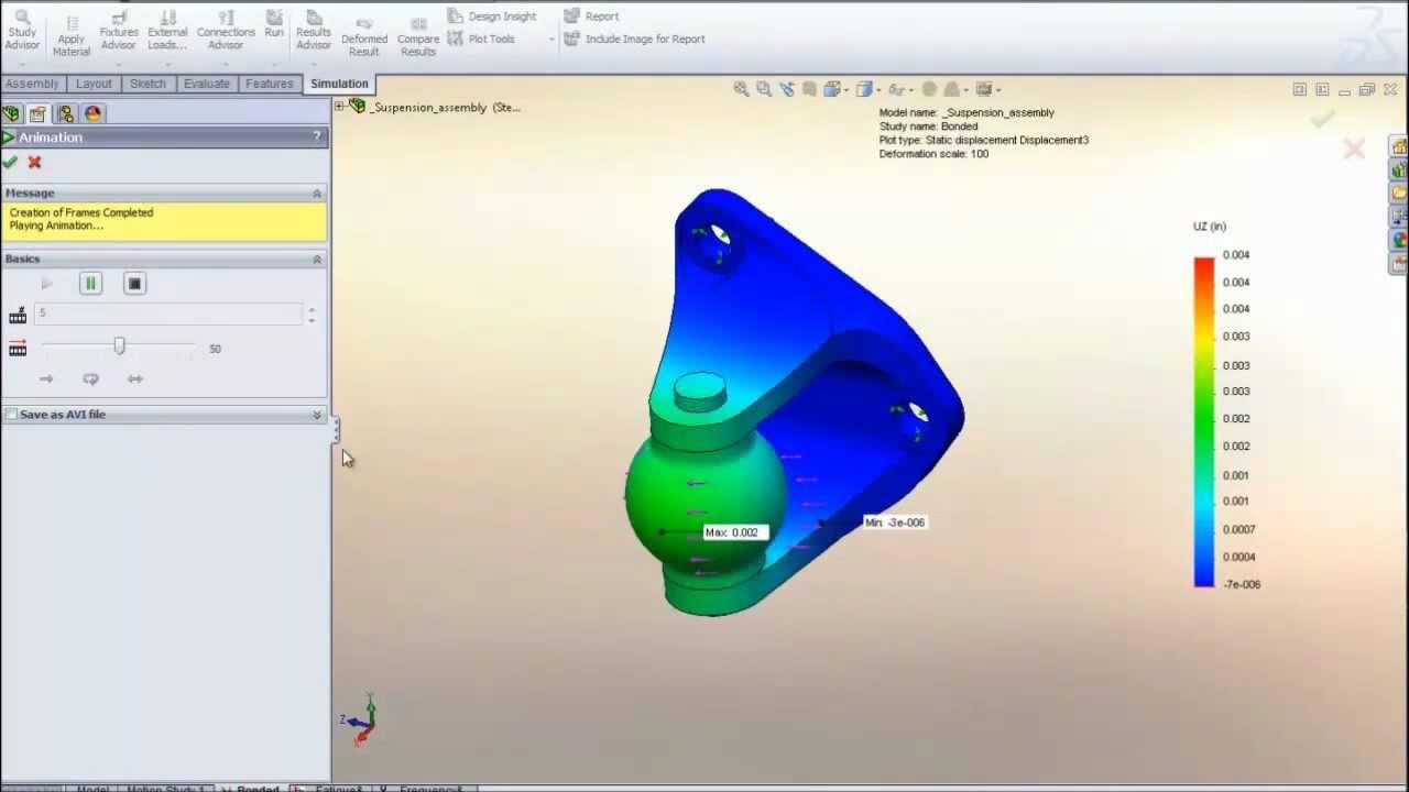 SOLIDWORKS Simulation - Default Simulation Options & Post Processing - YouTube