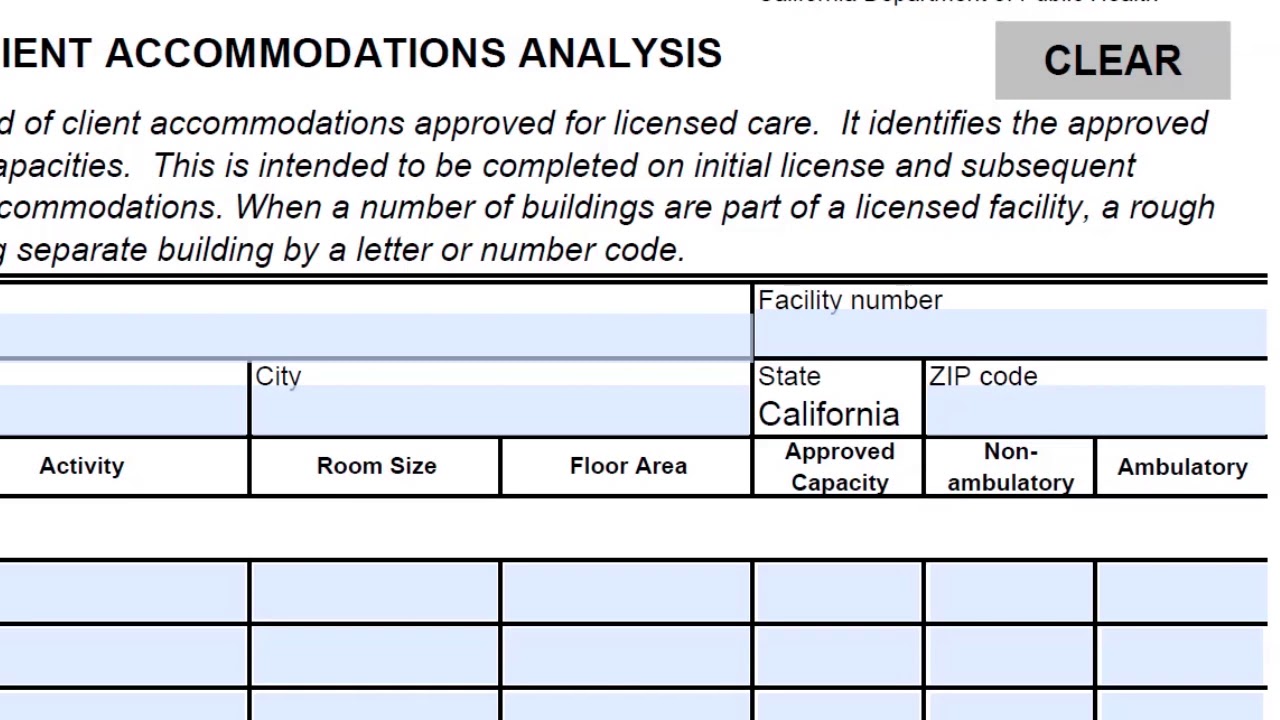 Client Accommodations Analysis Form (CDPH 709) - YouTube