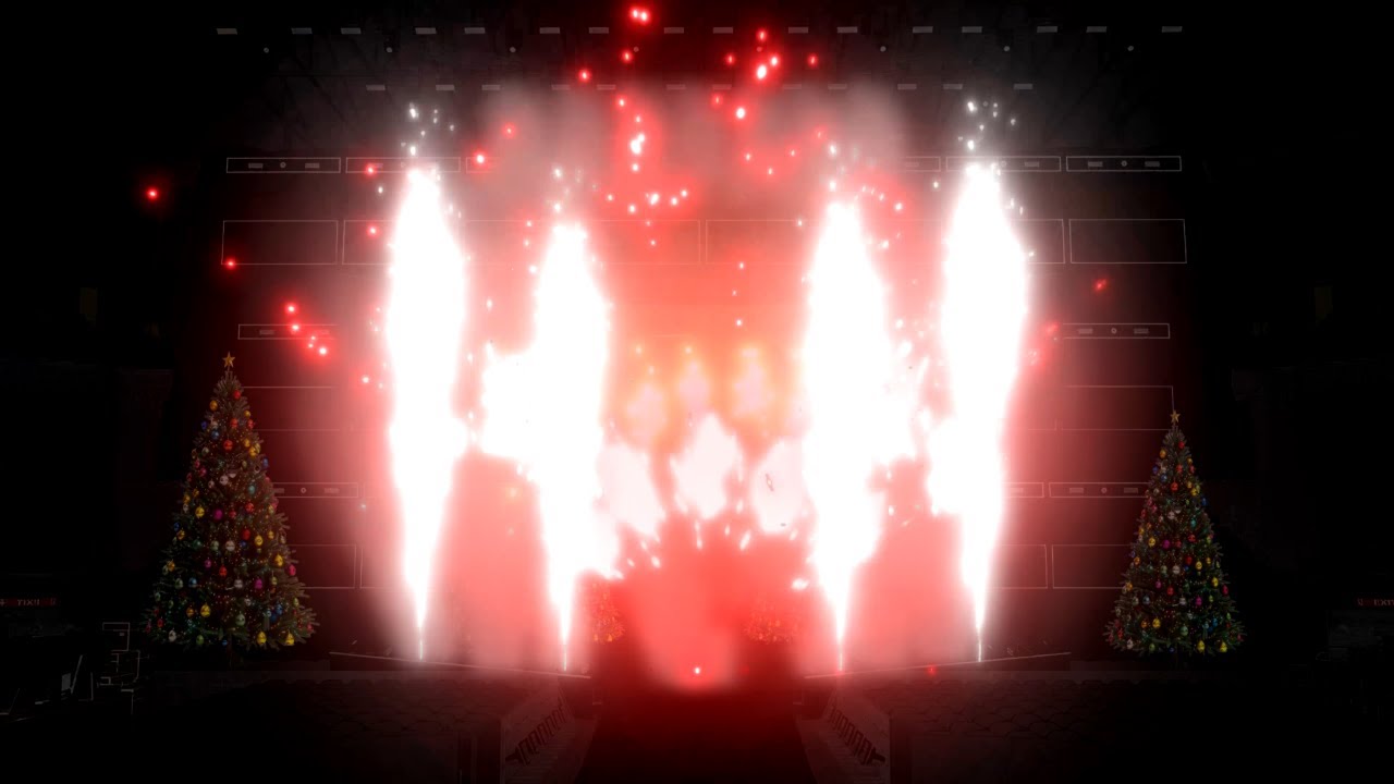 WWE RAW Christmas Edition 2016 Opening Pyro Replication (WWE 2010s Pyro ...