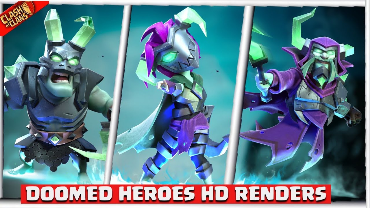 Unleash Doomed Heroes HD Render Showcase | Clash of Clans | October, 2024 - YouTube