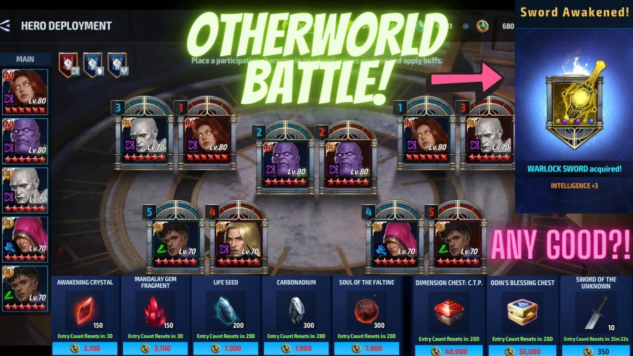 LET'S TRY OTHERWORLD BATTLE & BUILD SOME X SWORDS! - Marvel Future ...
