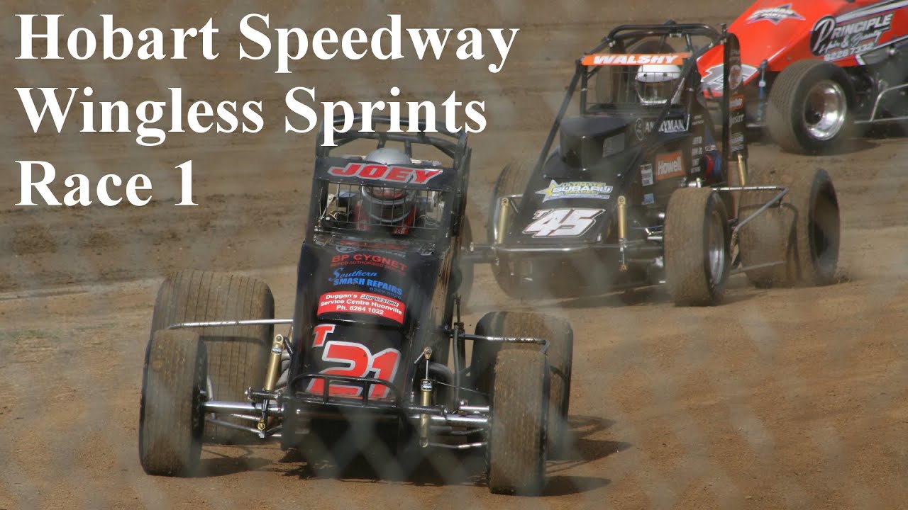 Wingless Sprints State Title Race 1 - Hobart Speedway 13-02-16 - YouTube