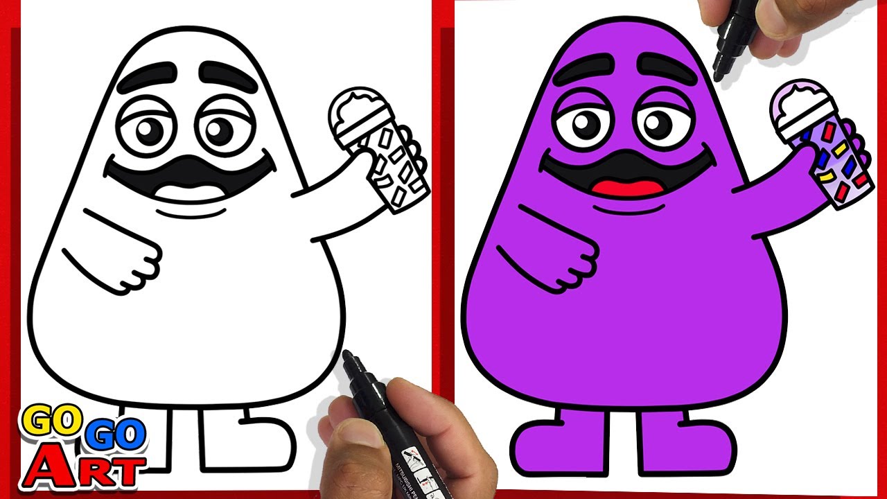 How To Draw GRIMACE SHAKE 😮🤢🤮 - YouTube