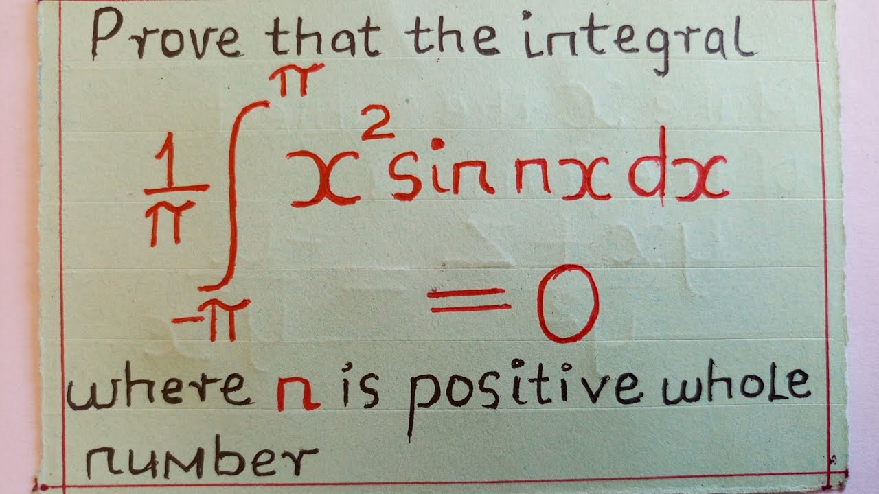 Integration by parts for Fourier(Cosine) Series Qn 9 - YouTube