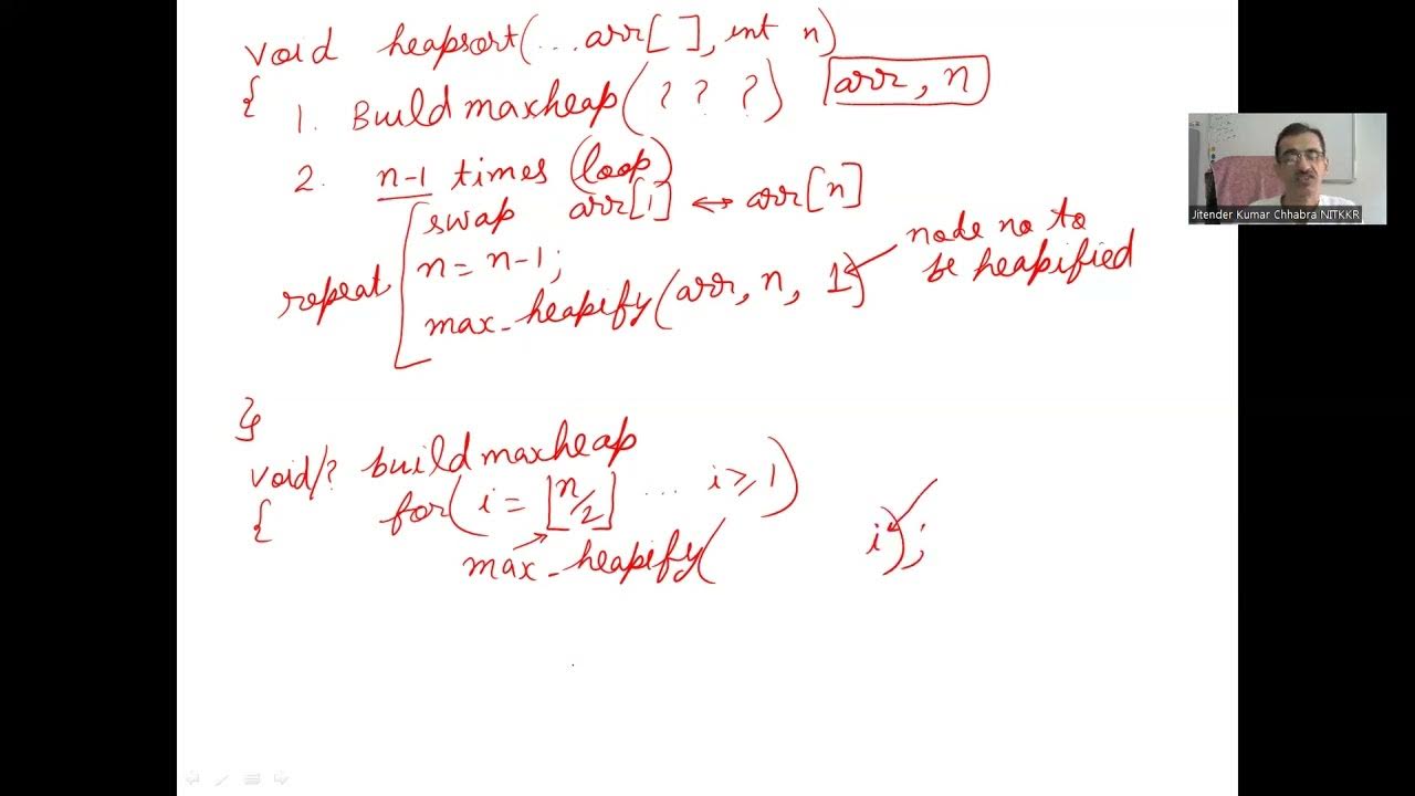 Algo L09: Heap Sort: Detailed analysis of time complexity - YouTube