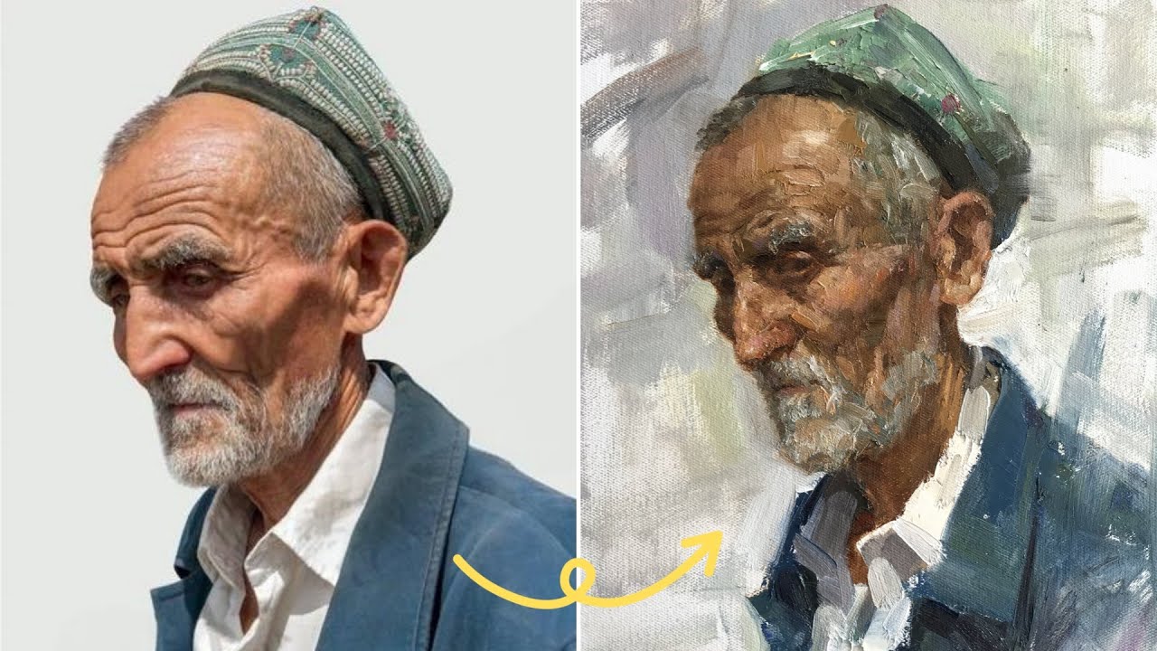 How to Paint An Old Men Step by Step | Oil Portrait Tutorials - YouTube