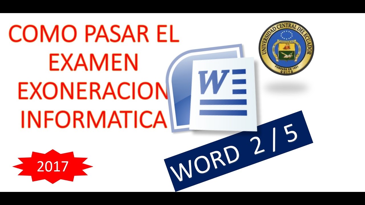 EXONERATE COMPUTACION !! PRACTICA WORD (2/5) CURSO INFORMATICA GRATIS ...