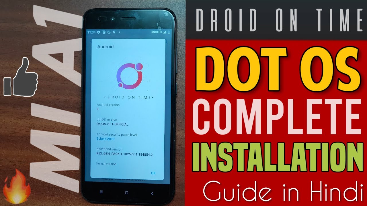 Dot OS on MI A1, Complete Installation Step by Step in Hindi, Adb ...