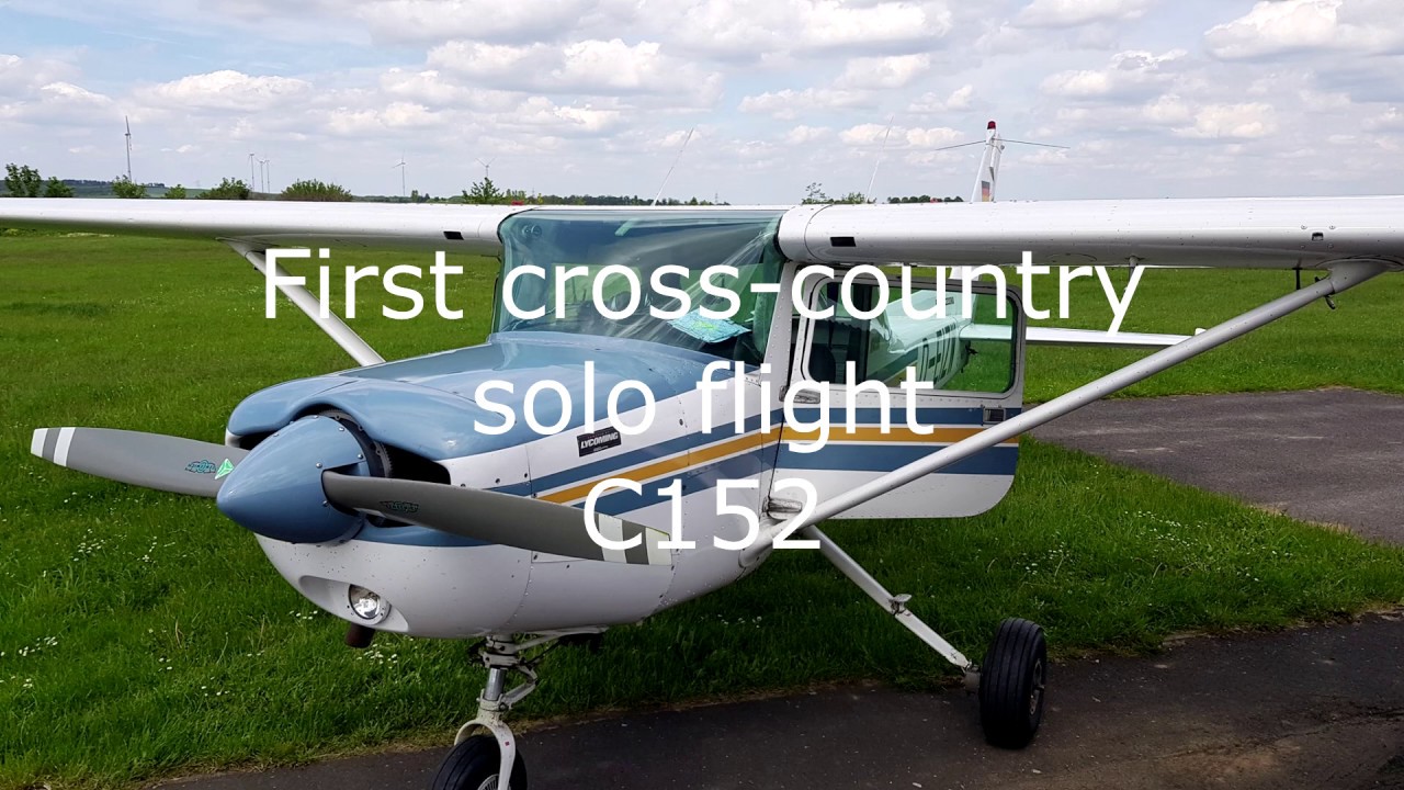 My first cross-country solo flight, on a Cessna F 152 - YouTube